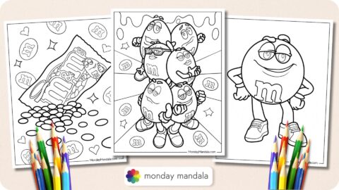 20 M&M's Coloring Pages (Free PDF Printables)