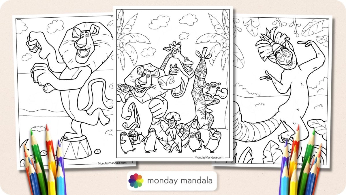 20 Madagascar Coloring Pages (Free PDF Printables)