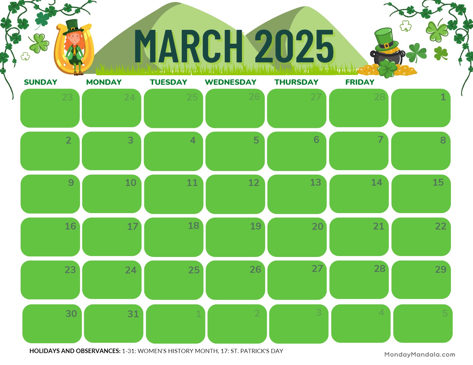 March 2025 Calendar 52 Free PDF Printables March 2025 Calendar 52 Free PDF Printables