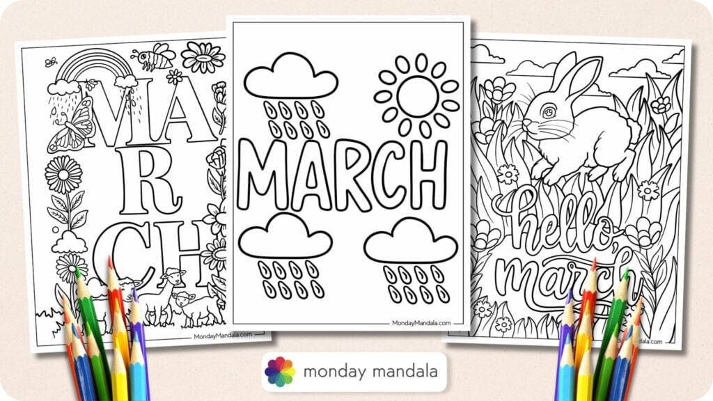 22 March Coloring Pages (Free PDF Printables)