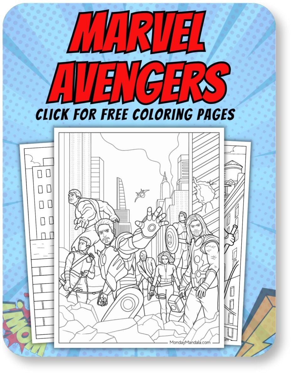 800 Superhero Coloring Pages (Free PDF Printables)