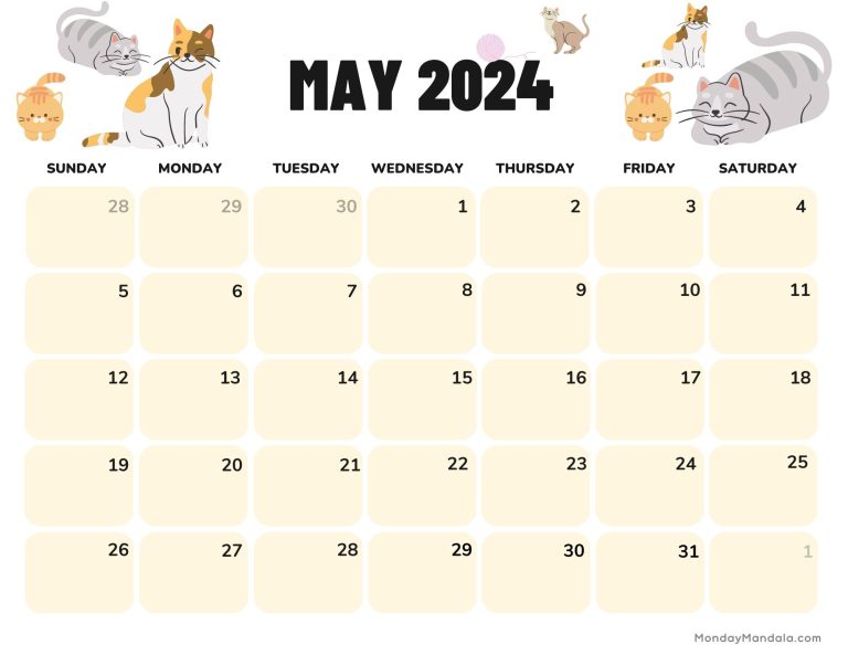 May 2024 Calendars (52 Free PDF Printables)