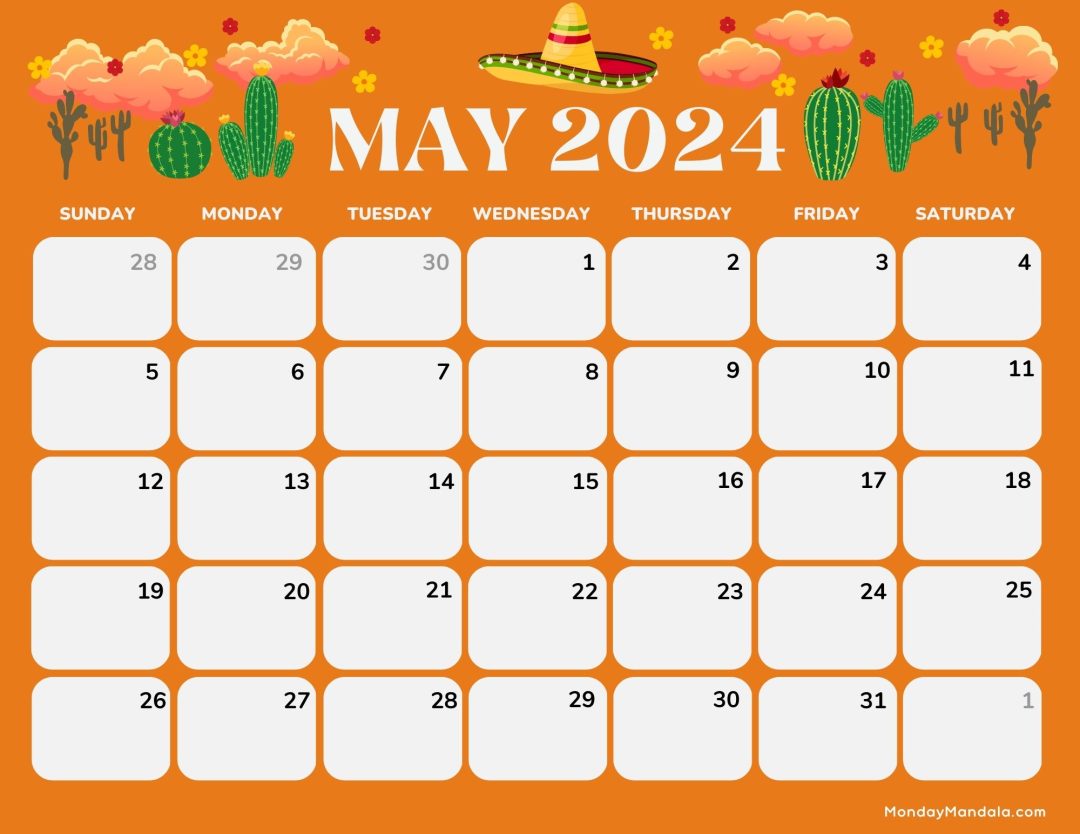 May 2024 Calendars (52 Free PDF Printables)