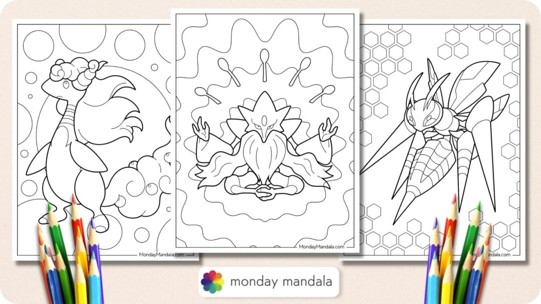 24 Mega Pokemon Coloring Pages (Free PDF Printables)