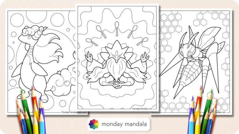 24 Mega Pokemon Coloring Pages (Free PDF Printables)