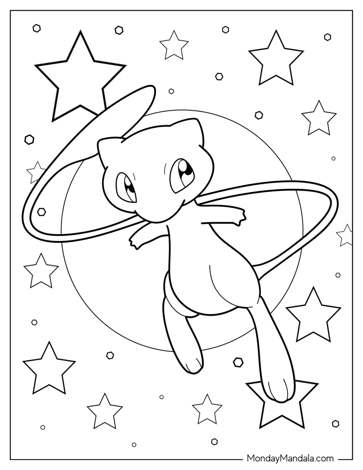 Cute Mew Coloring Pages 2025 