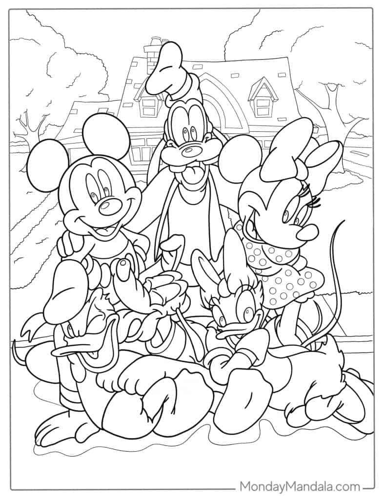 Printable Coloring Pictures Of Mickey Mouse And Friends Infoupdate