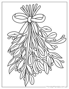 12 Mistletoe Coloring Pages (Free PDF Printables)