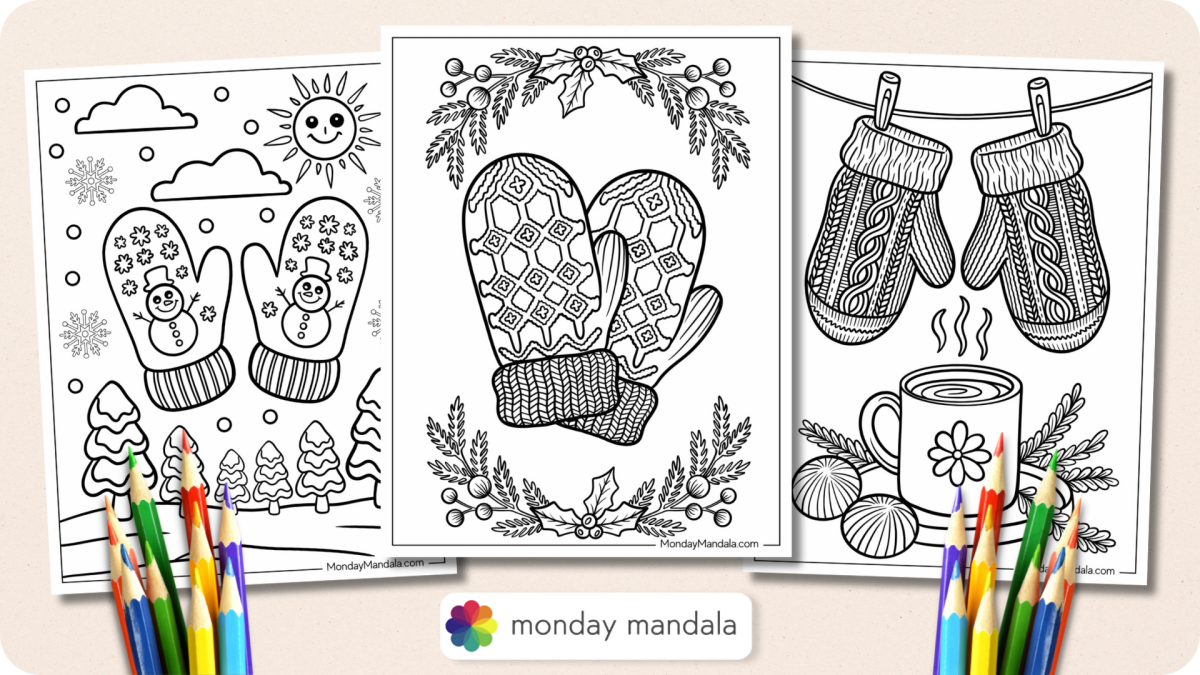 26 Mittens Coloring Pages (Free PDF Printables)