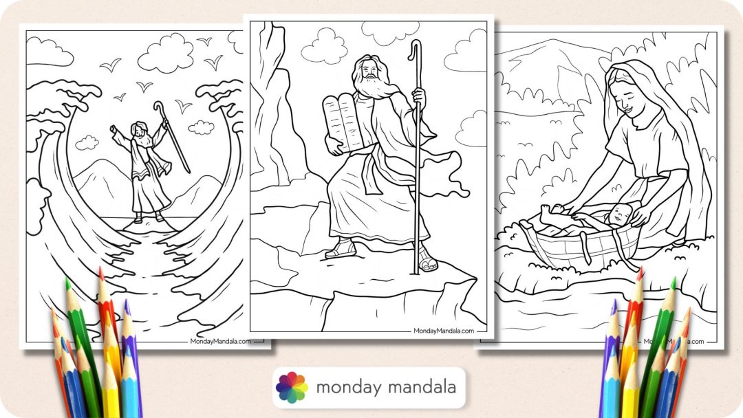 20 Moses Coloring Pages (Free PDF Printables)