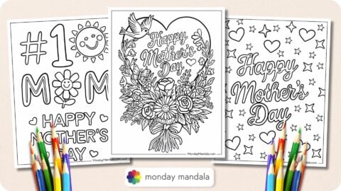 40 Mother's Day Coloring Pages (Free PDF Printables)