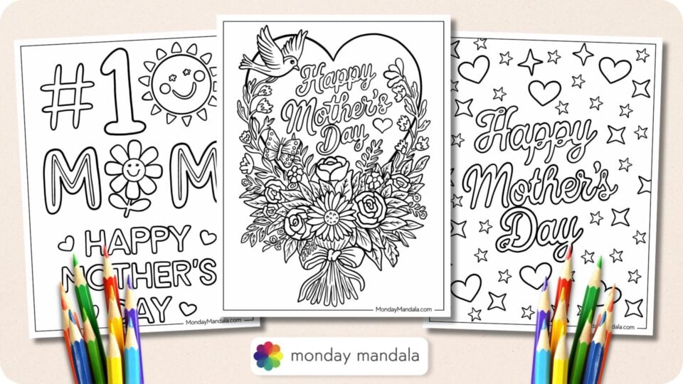 41 Mother's Day Coloring Pages (Free PDF Printables)