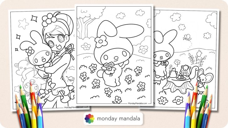 My Melody House Coloring Pages