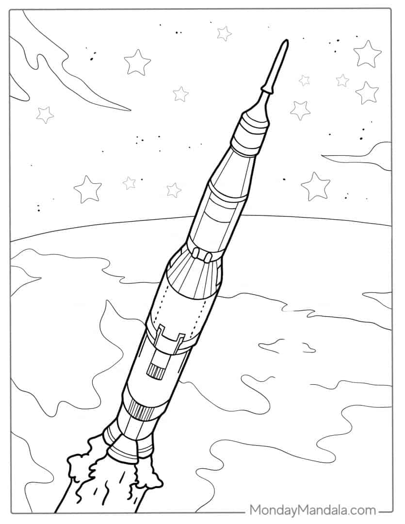 33 Rocket Coloring Pages (Free PDF Printables)