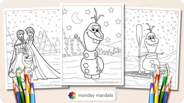 28 Olaf Coloring Pages (Free PDF Printables)