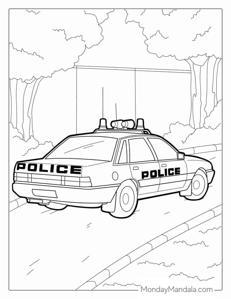 Dodge Police Car Coloring Pages