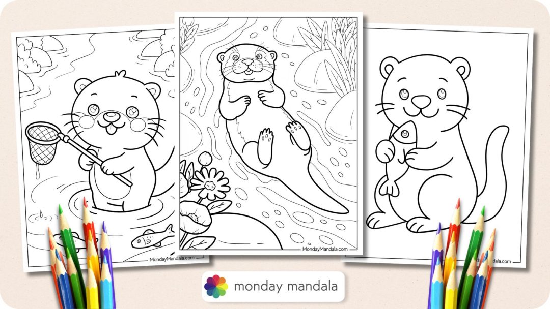21 Otter Coloring Pages (Free PDF Printables)
