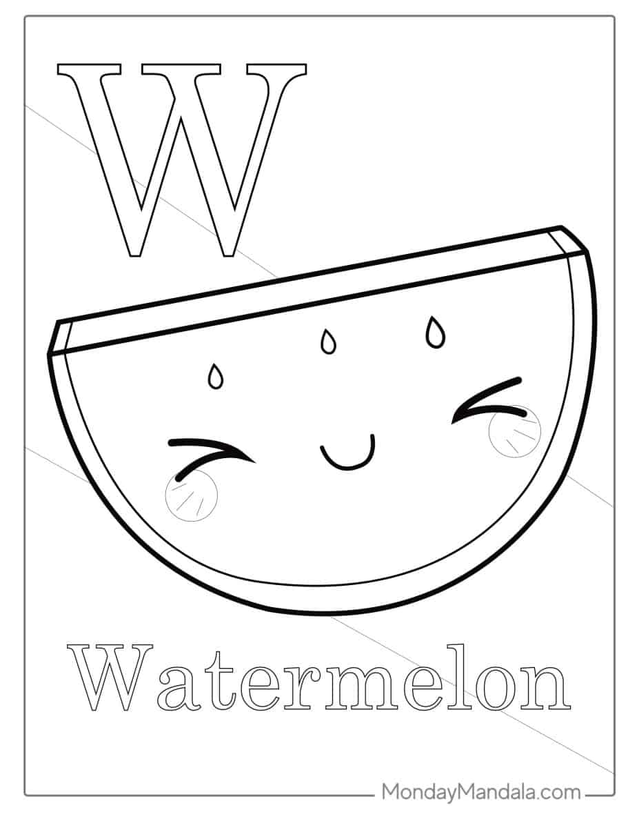 32 Watermelon Coloring Pages (Free PDF Printables)