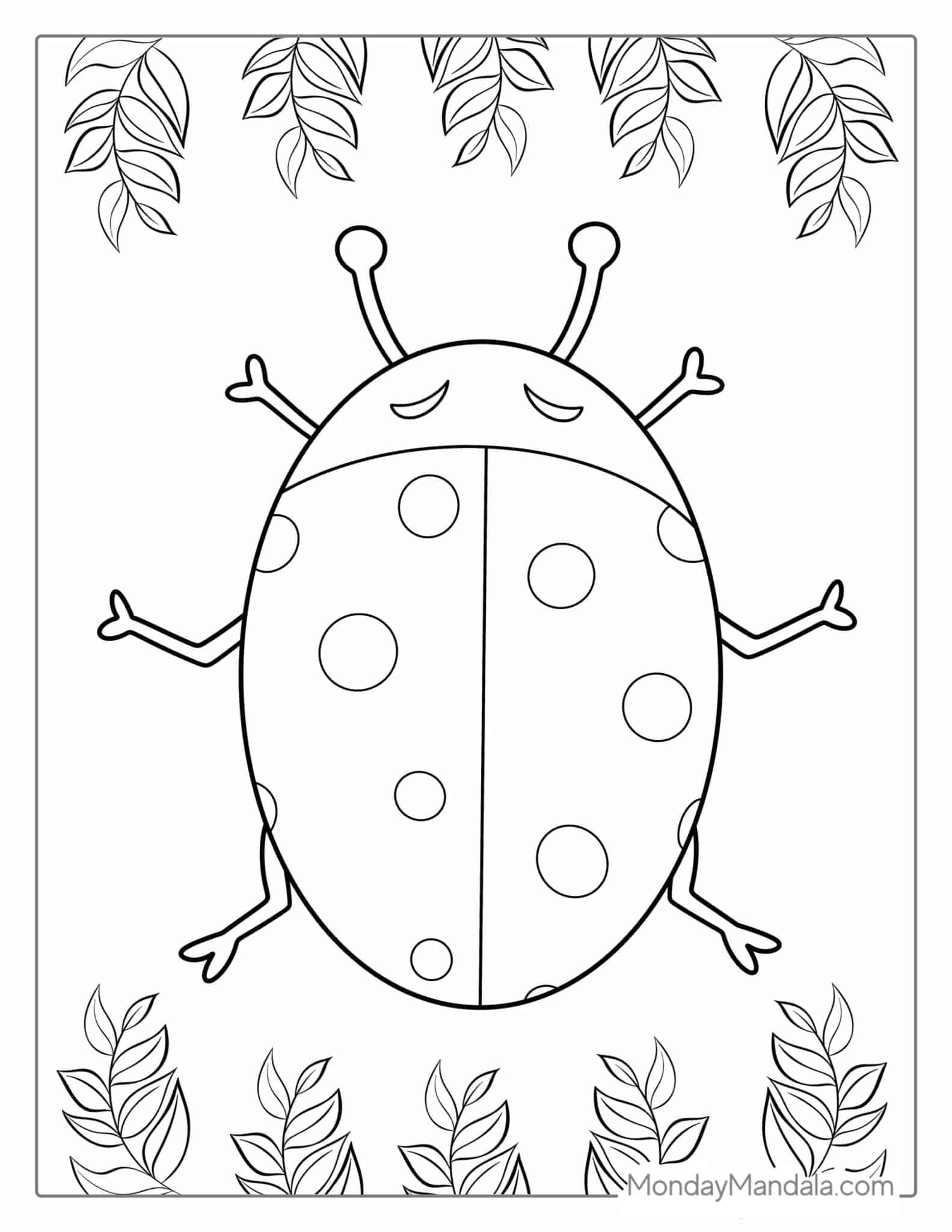 20 Ladybug Coloring Pages (Free PDF Printables)