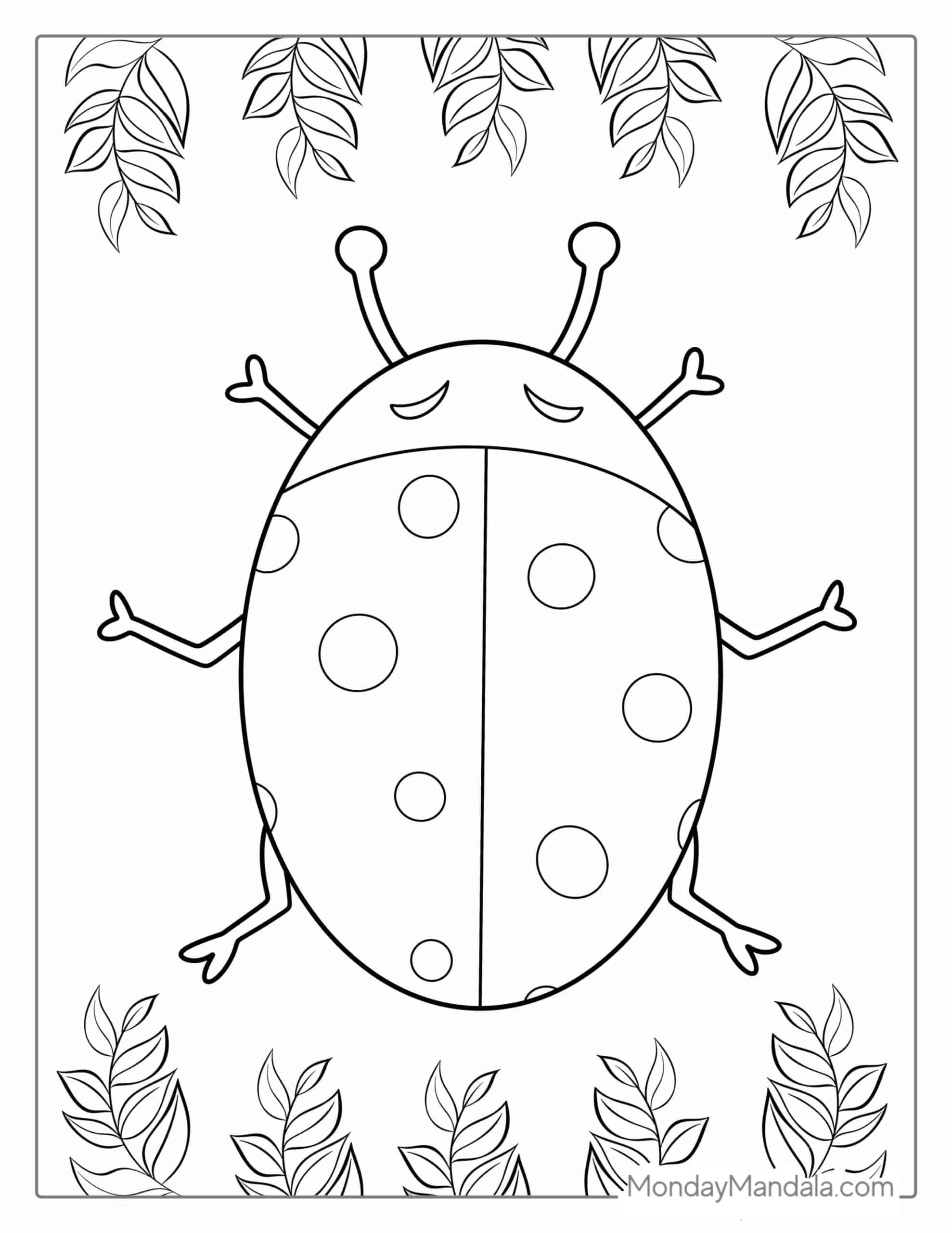 20 Ladybug Coloring Pages (Free PDF Printables)