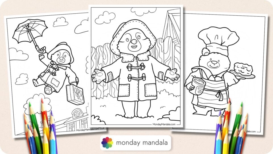 20 Paddington Coloring Pages (Free PDF Printables)