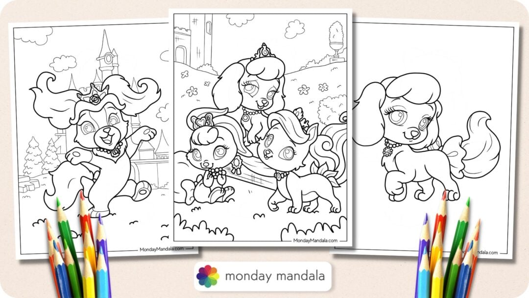 22 Palace Pets Coloring Pages (Free PDF Printables)