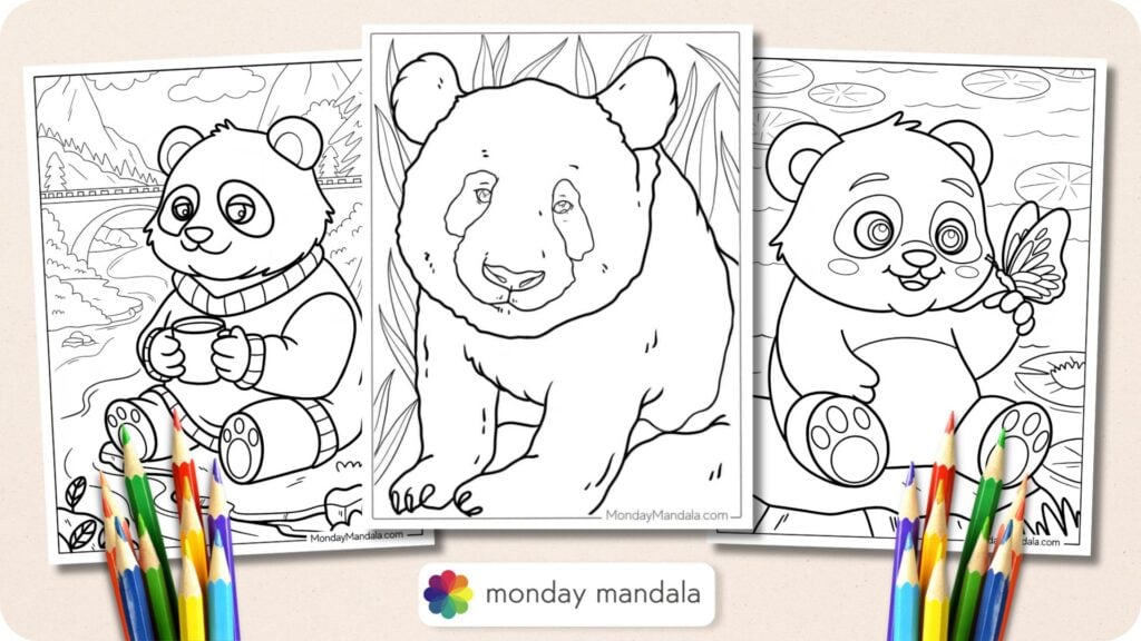 41 Panda Coloring Page (Free PDF Printables)