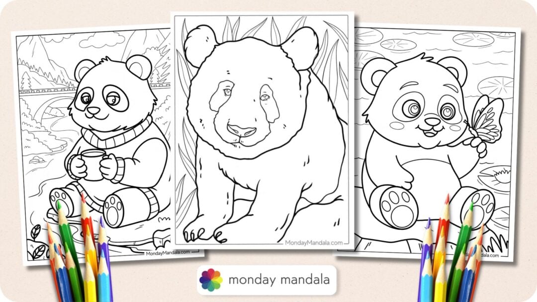 41 Panda Coloring Page (Free PDF Printables)