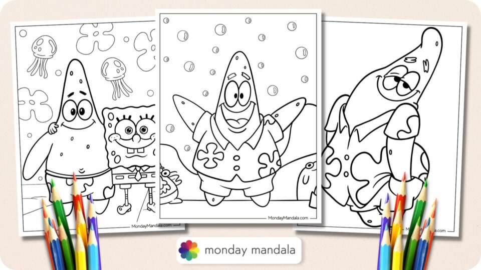 22 Patrick Star Coloring Pages (Free PDF Printables)