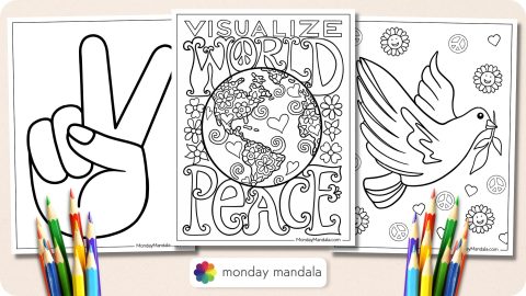 16 Peace Coloring Pages (Free PDF Printables)