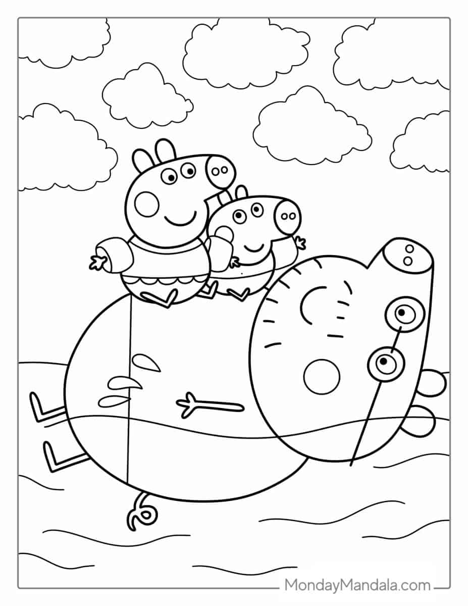 50 Peppa Pig Coloring Pages (Free PDF Printables)