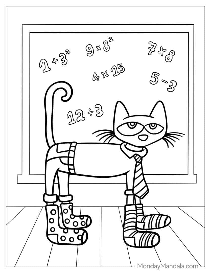 22 Pete The Cat Coloring Pages (Free PDF Printables)