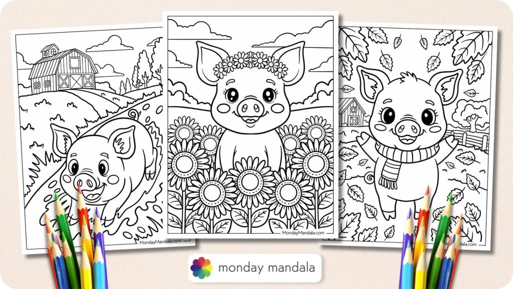 36 Pig Coloring Pages (Free PDF Printables)