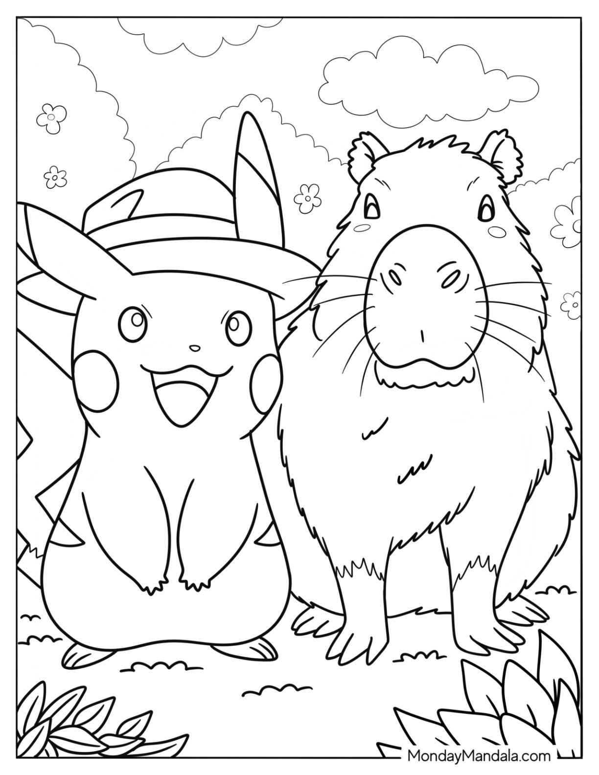 capybara coloring pages