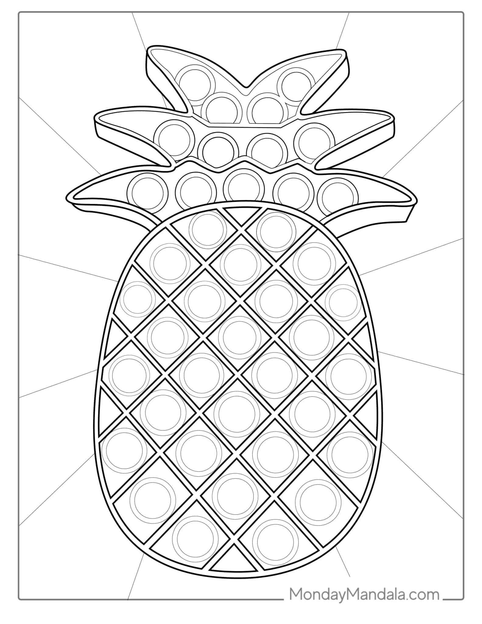32 Pineapple Coloring Page (Free PDF Printables)