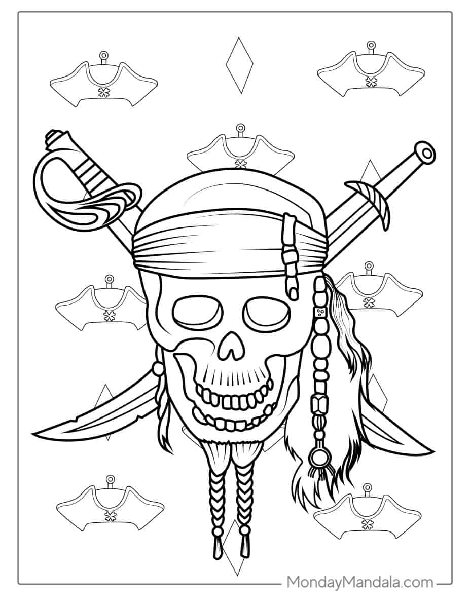 28 Pirate Coloring Pages (Free PDF Printables)