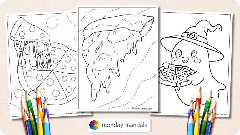 31 Pizza Coloring Pages (Free PDF Printables)