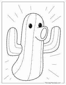 41 Cactus Coloring Pages (Free PDF Printables)