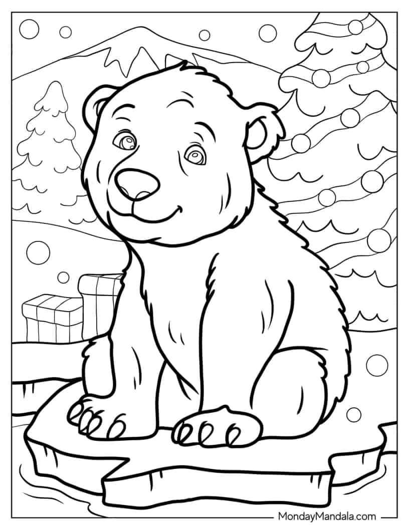 14 Polar Bear Coloring Pages (Free PDF Printables)