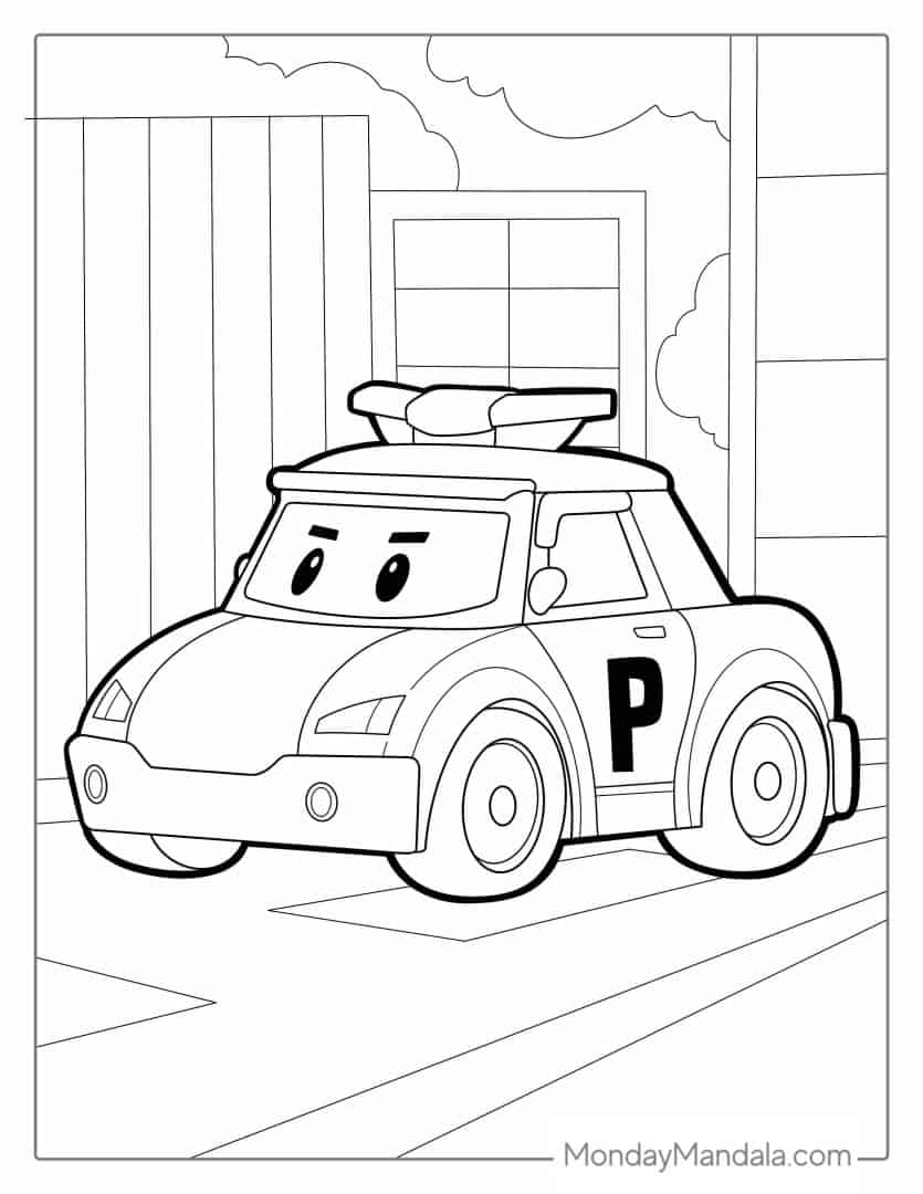 36 Police Car Coloring Pages (Free PDF Printables)