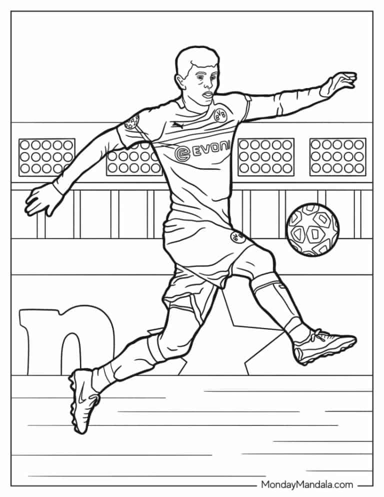 30 Soccer Coloring Pages (Free PDF Printables)