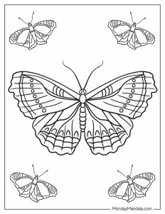 62 Butterfly Coloring Pages (Free PDF Printables)