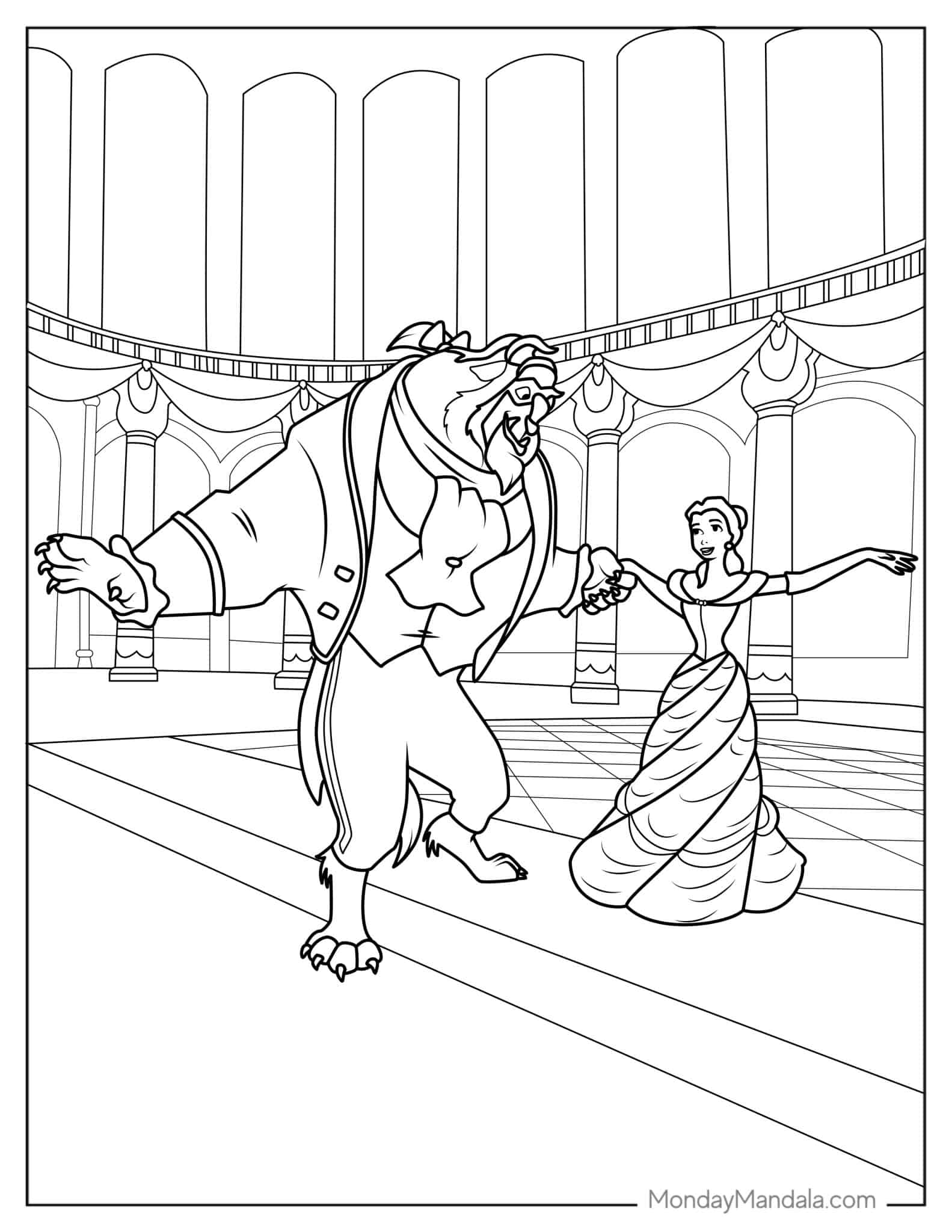 24 Belle Coloring Pages (Free PDF Printables)