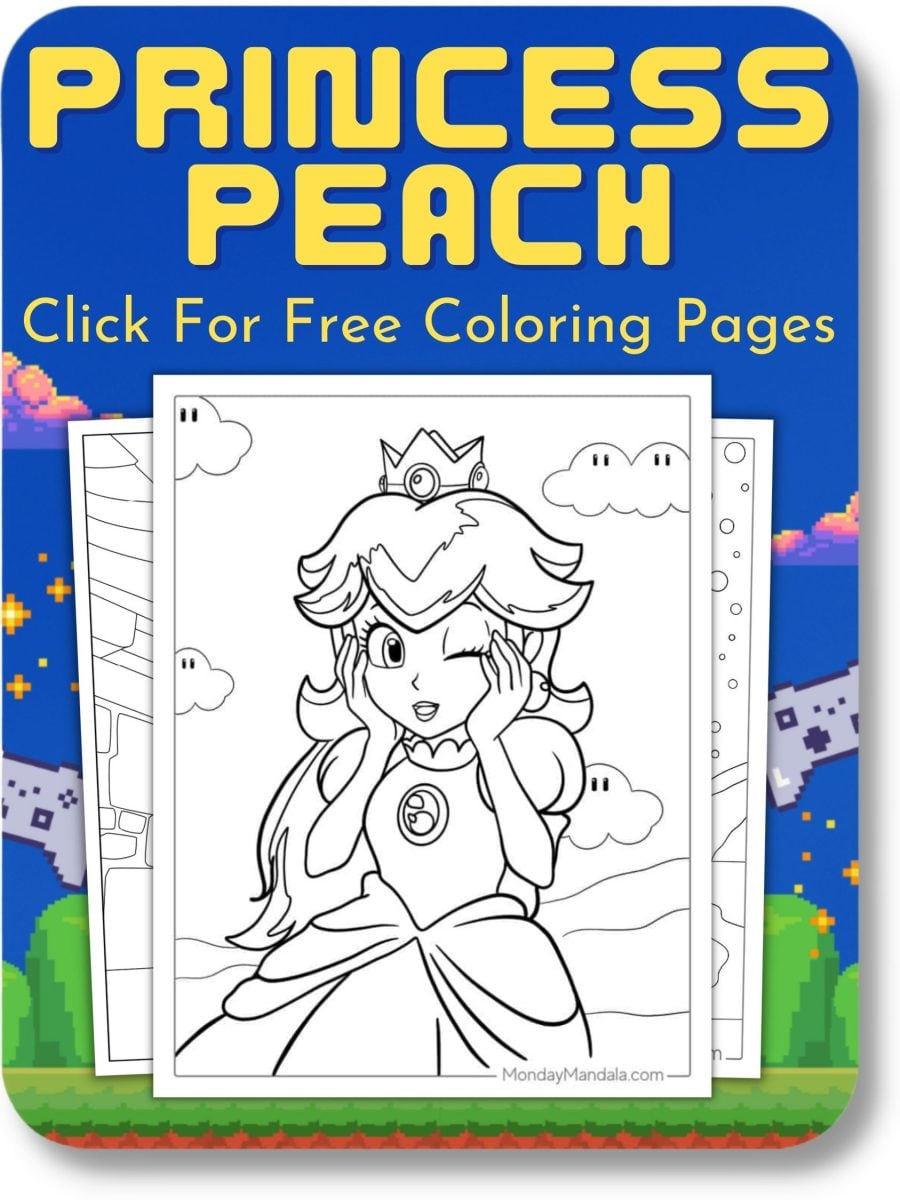 900 Video Game Coloring Pages (Free PDF Printables)