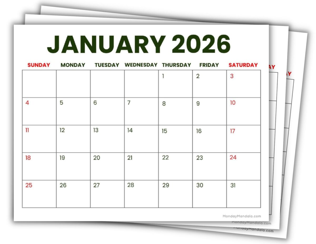2026 Printable Calendars (56 Free PDF Printables)