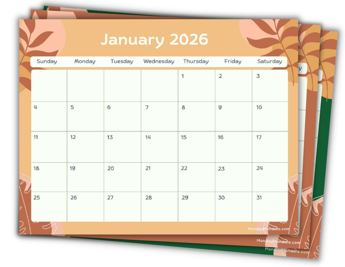 2026 Printable Calendars (56 Free PDF Printables)
