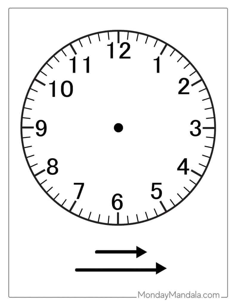 14 Printable Clock Faces Free PDFs To Download Print 55 OFF