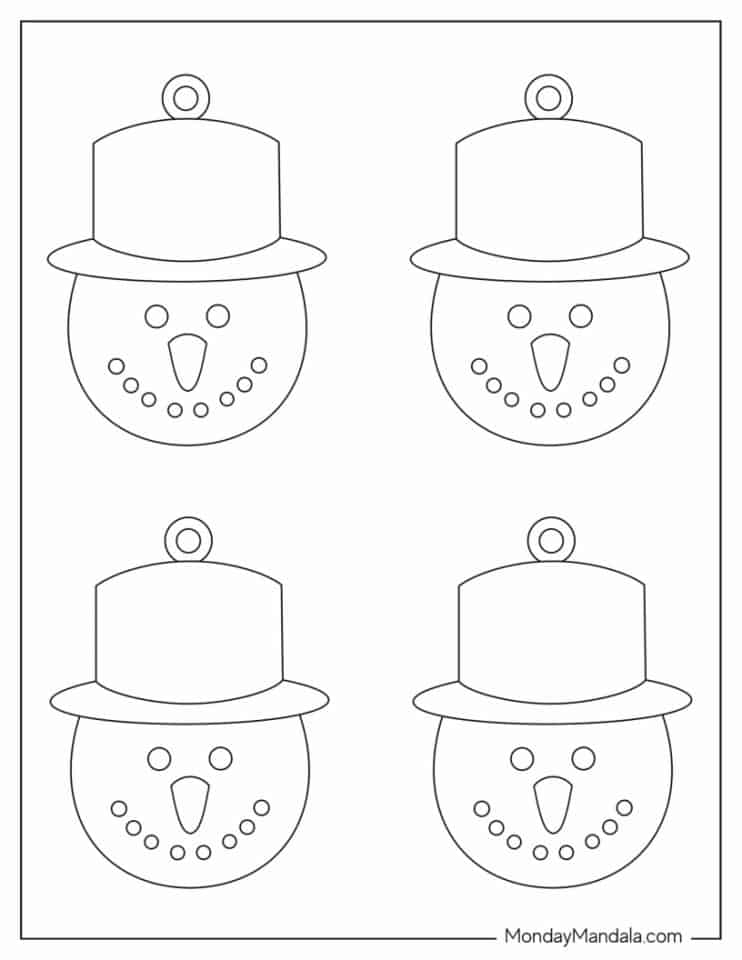 200 Printable Christmas Ornaments (Free Templates)