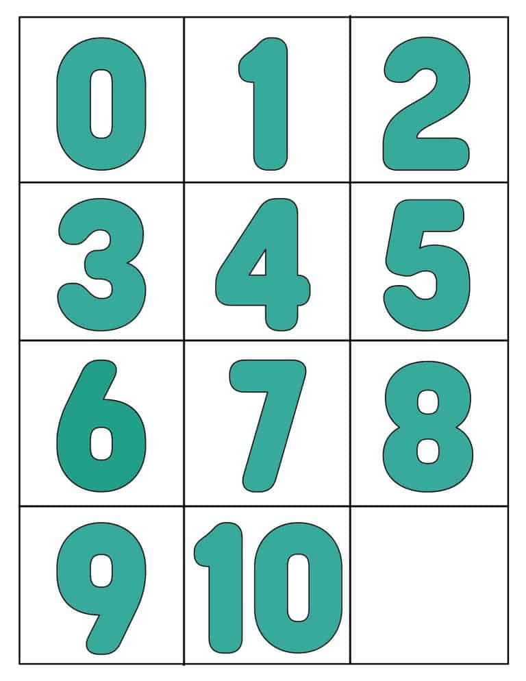 0-10 Printable Numbers (Free Templates In All Sizes)