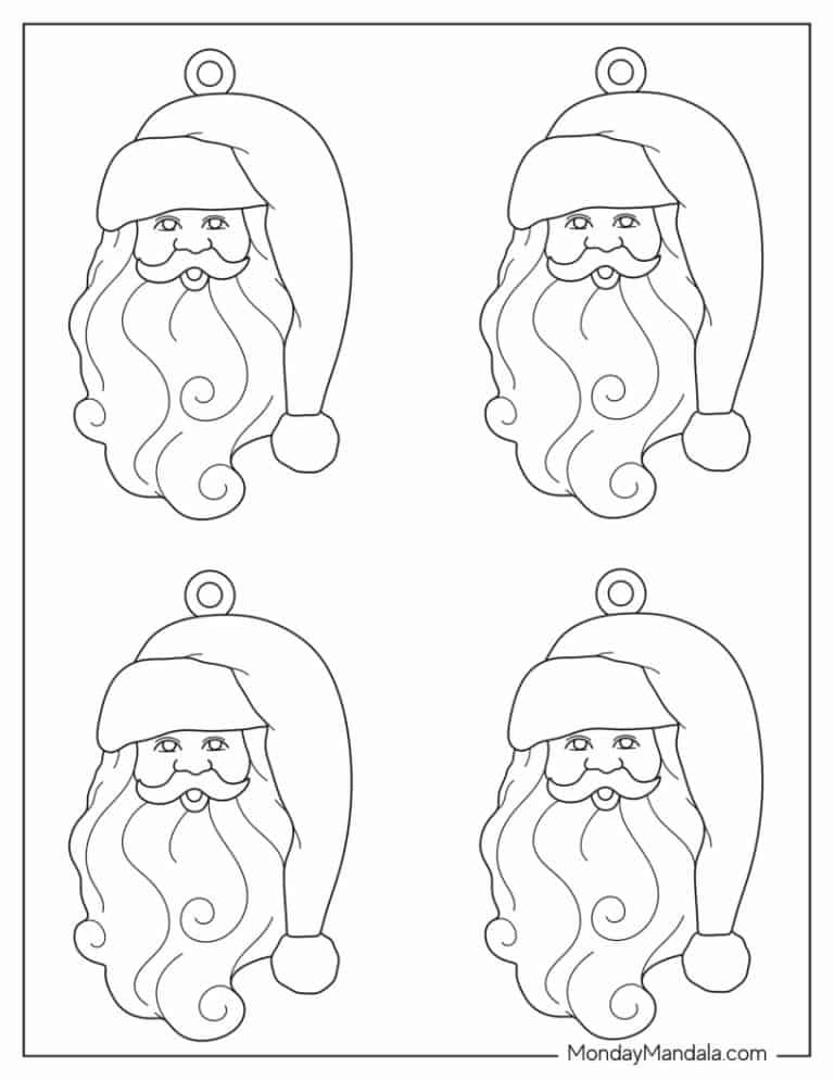 200 Printable Christmas Ornaments (Free Templates)